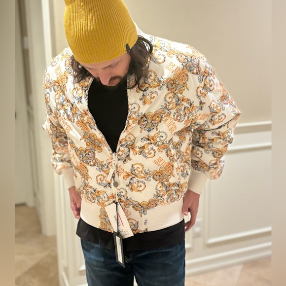 Versace | Jackets & Coats | New Versace Baroque Reversible Bomber ...